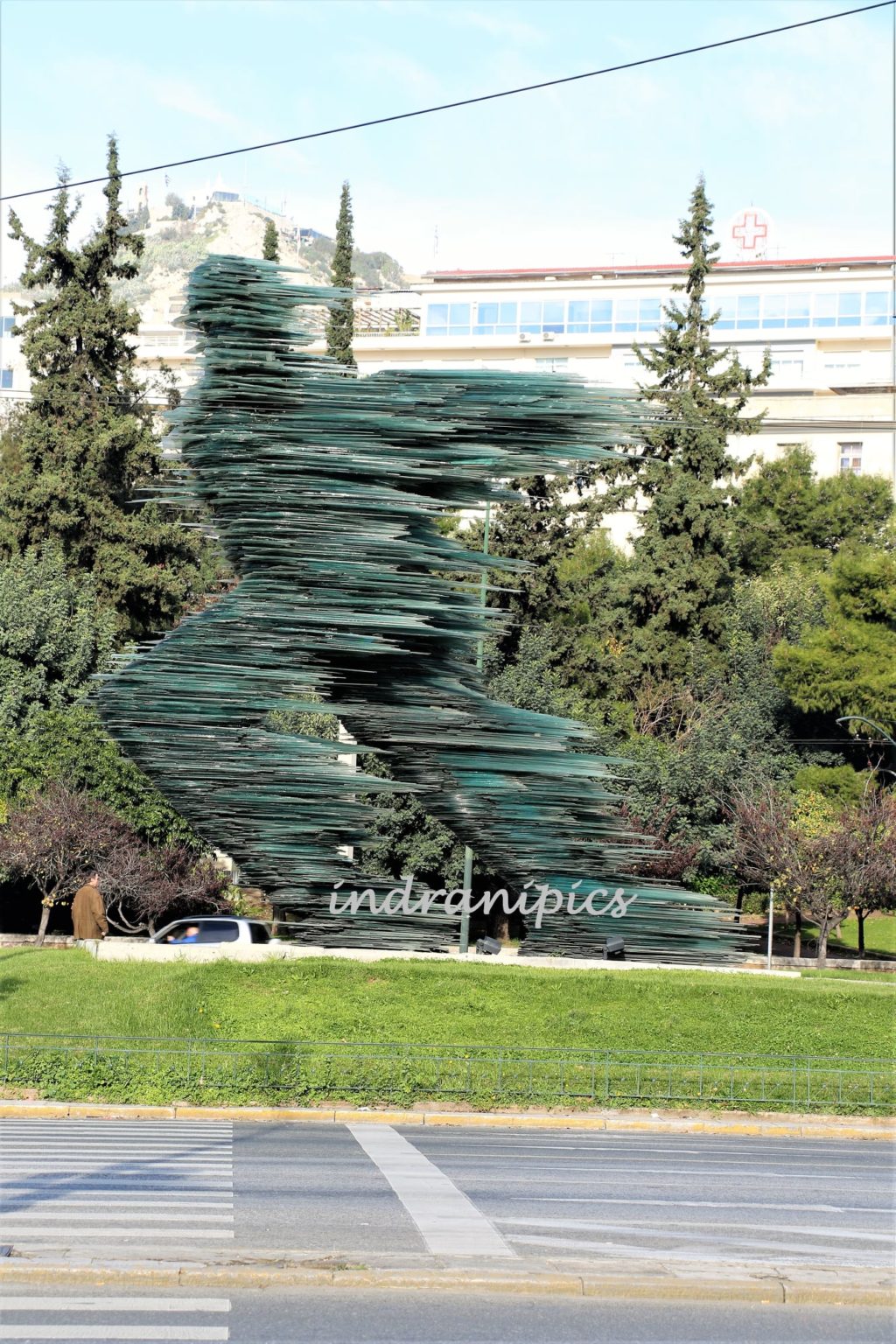 Dromeas - The Runner, a Modern Sculpture in Athens Greece - i Share